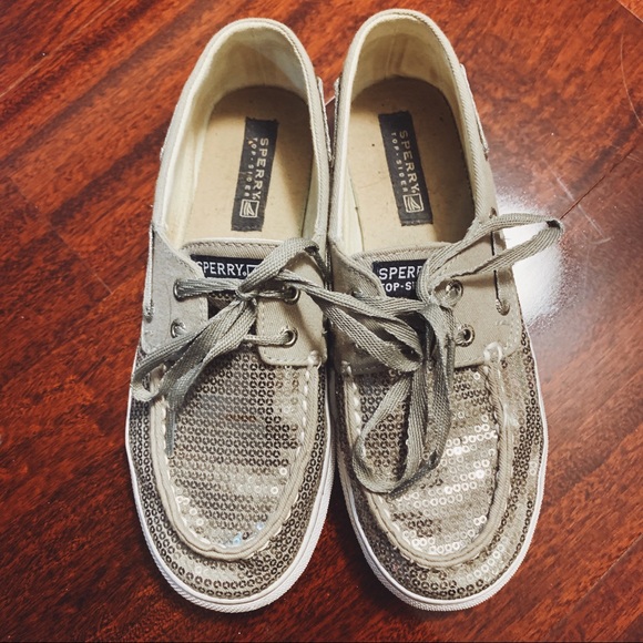 Sperry | Shoes | Sperrys Top Sider Silver Sparkle | Poshmark